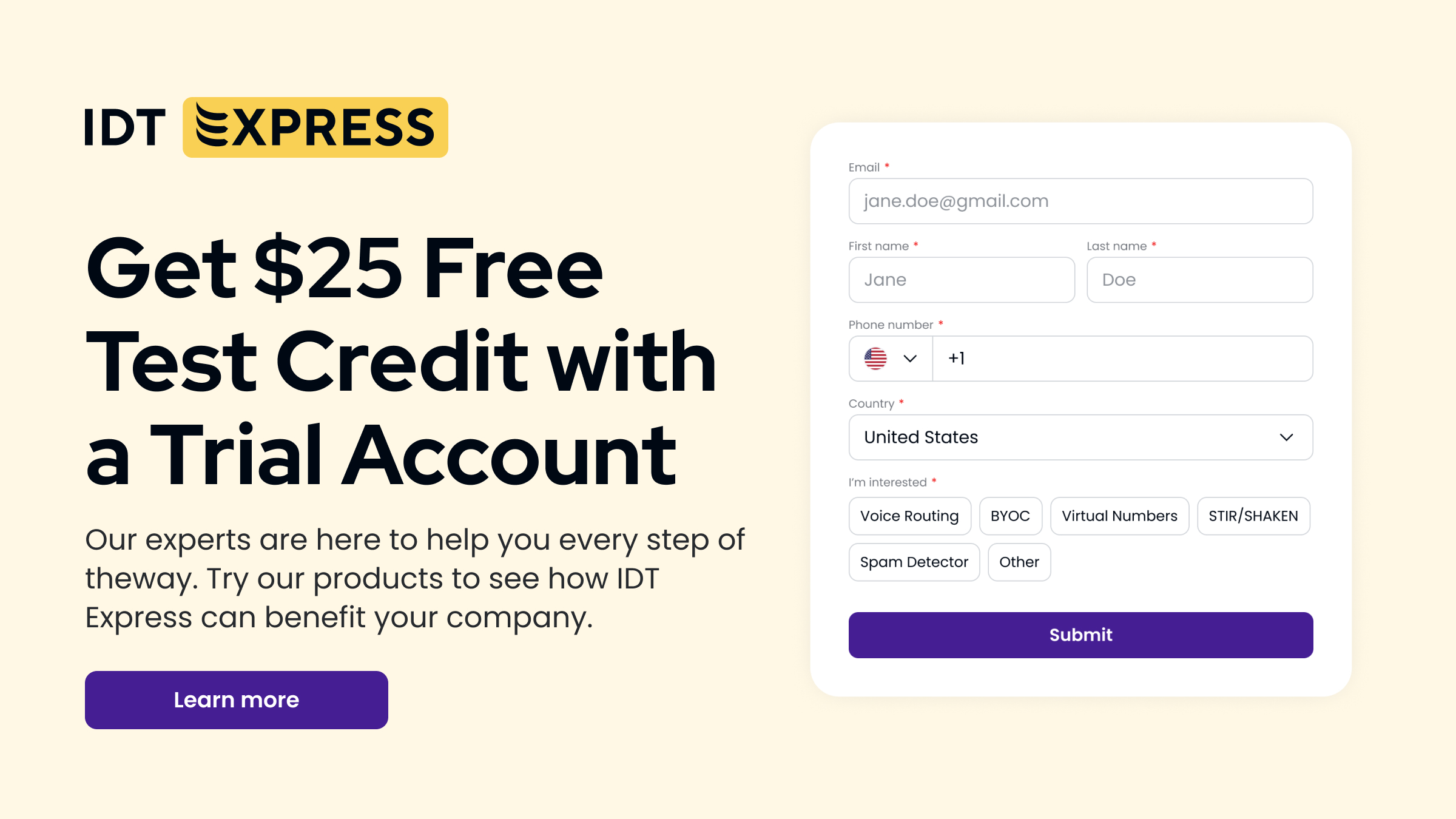 Sign up - IDT Express